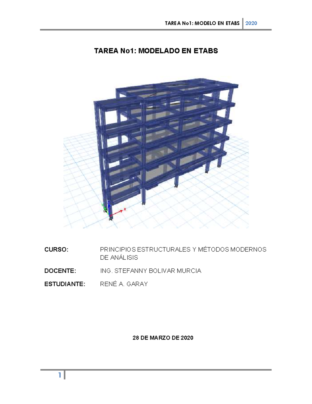 Tarea No1 (Modelado de edificación en ETABS) - TAREA No1: MODELADO EN ...