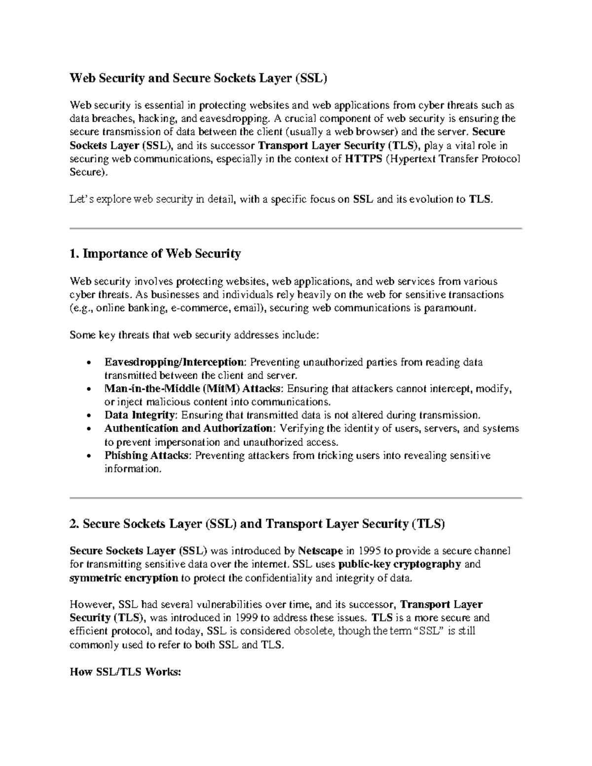 Unit 4 Web Security And Secure Sockets Layer Web Security And Secure Sockets Layer Ssl Web