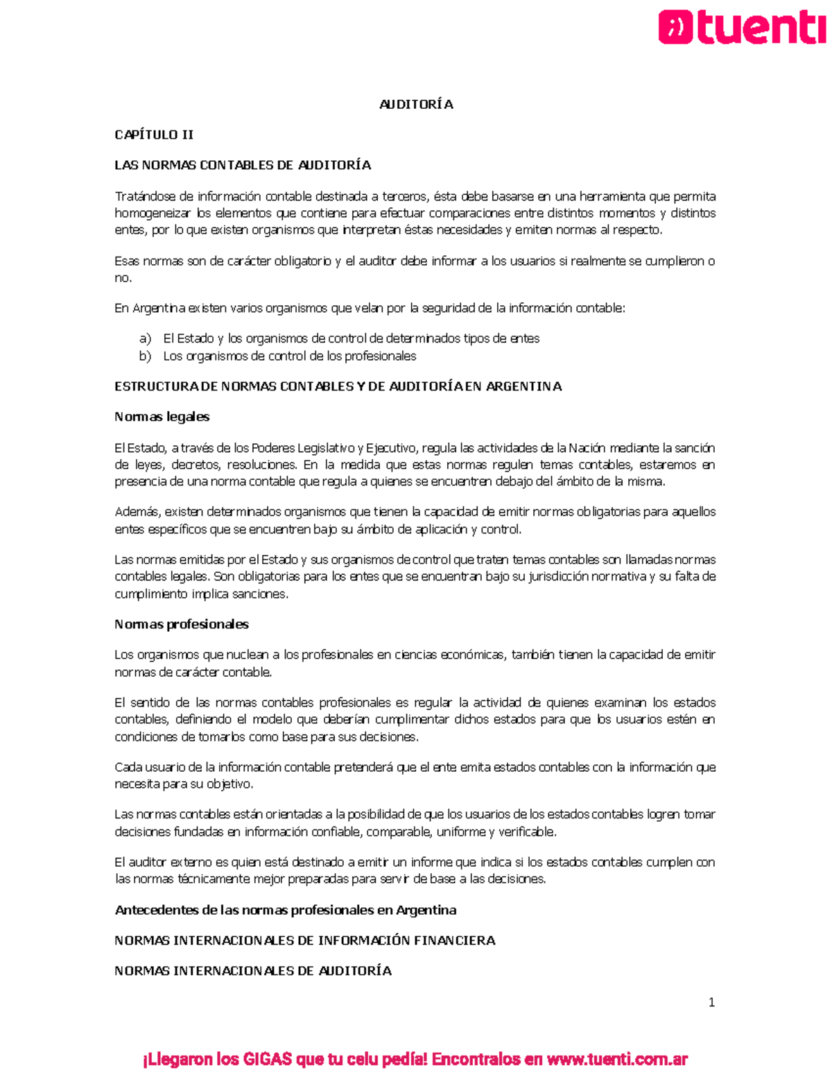 Resumen Montanini - Warning: TT: undefined function: 32 AUDITORÍA CAPÍTULO II LAS NORMAS ...