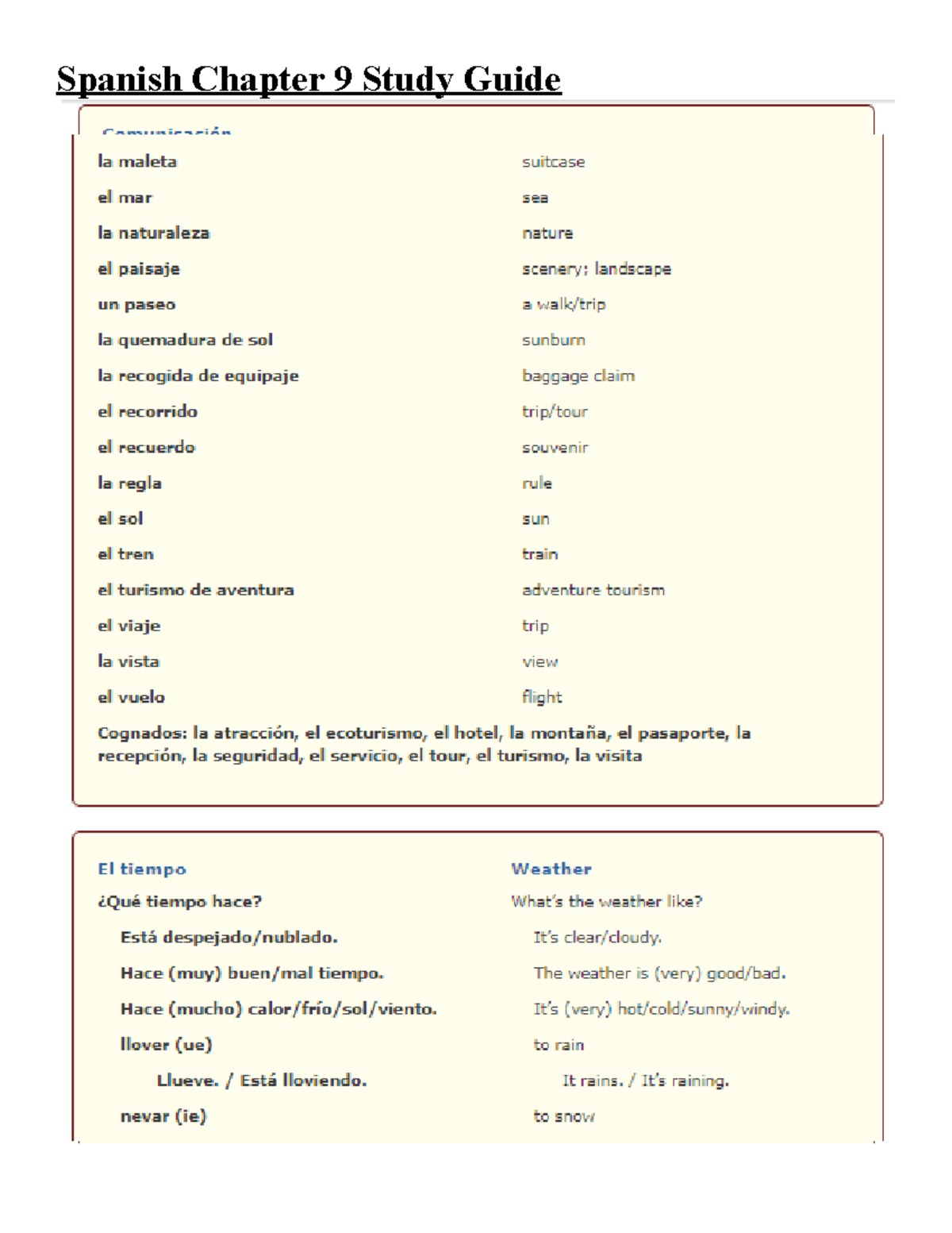 Chapter 9 Spanish notes - Ex: Of How to Use Por and Para 1. Estudiamos ...