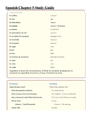 Spanish Chapter 7 Direct Objects Notes - Direct Objects Side Notes: The ...