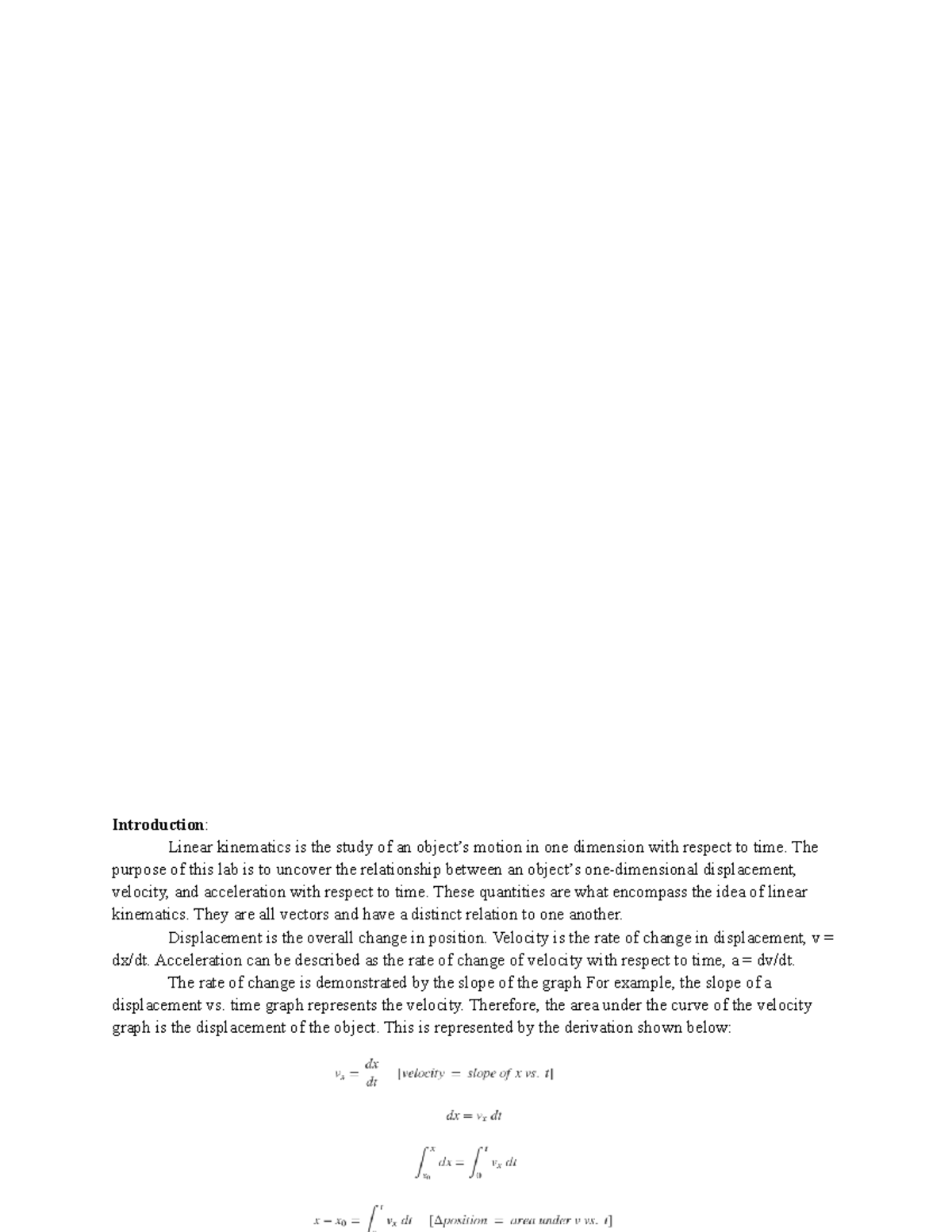 Lab Report Kinematics At Adam Goudeau Blog