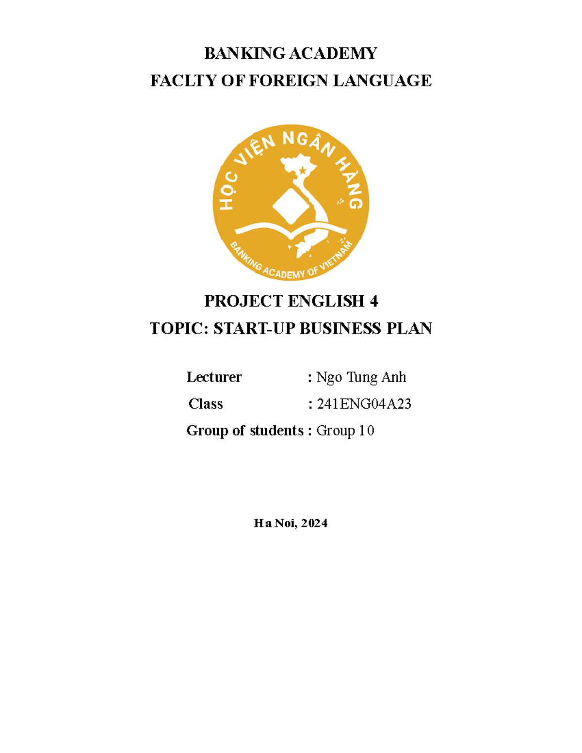 TA IV - Nhóm 10 - Meeting - BANKING ACADEMY FACLTY OF FOREIGN LANGUAGE ...