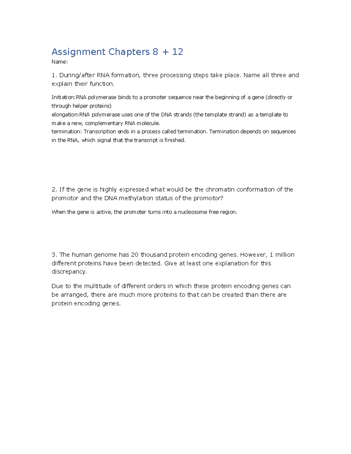 Assignment Chapters 8+12 P3 met antwoorden - Assignment Chapters 8 + 12 ...