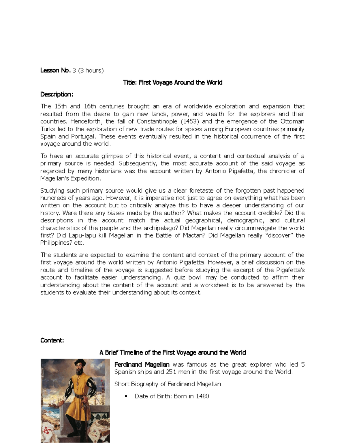 6a23k0k7k(av)36w6s - lecture - Lesson No. 3 (3 hours) Title: First ...