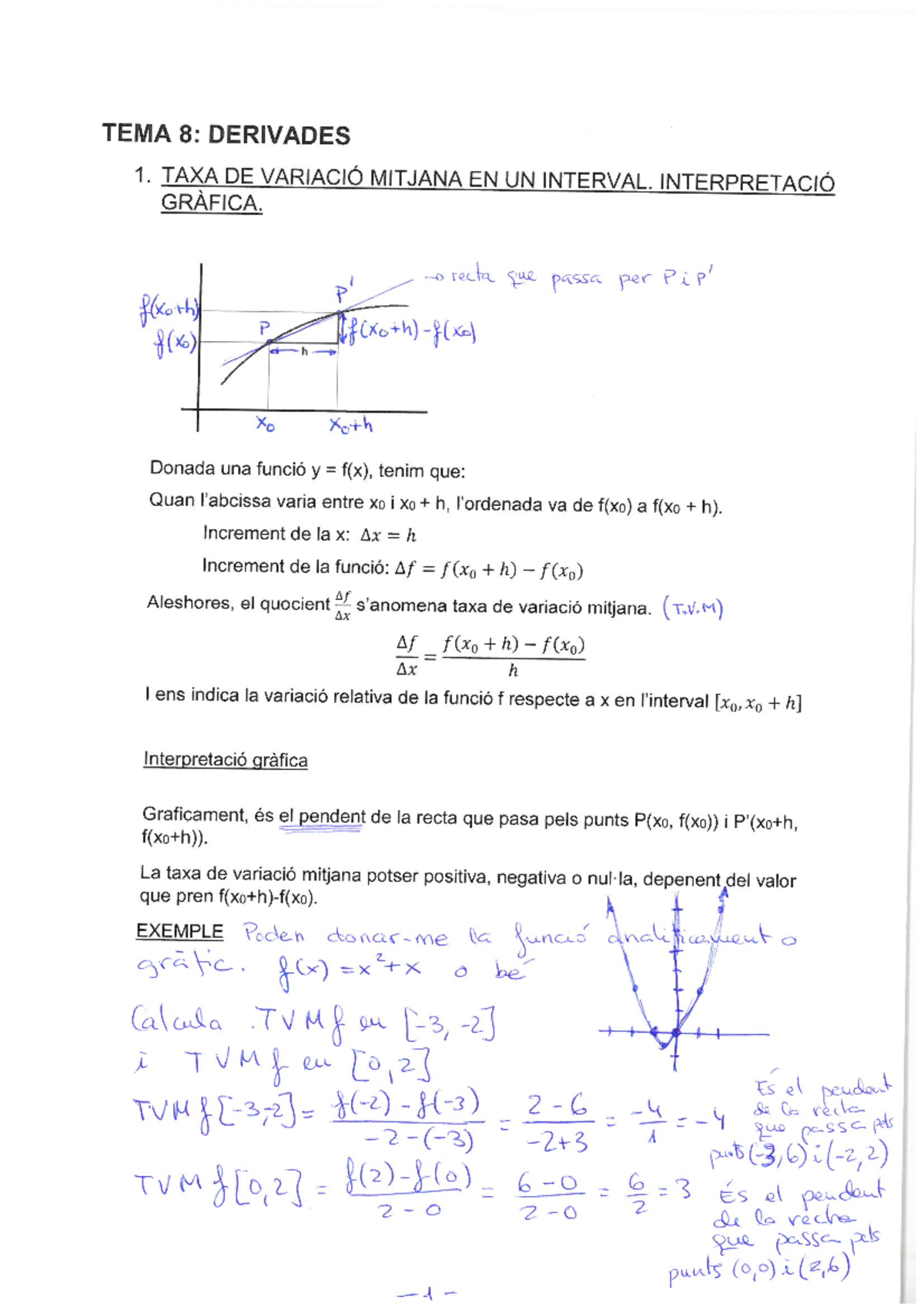 Tema 8-Derivades - ............. - Matemáticas II - Studocu