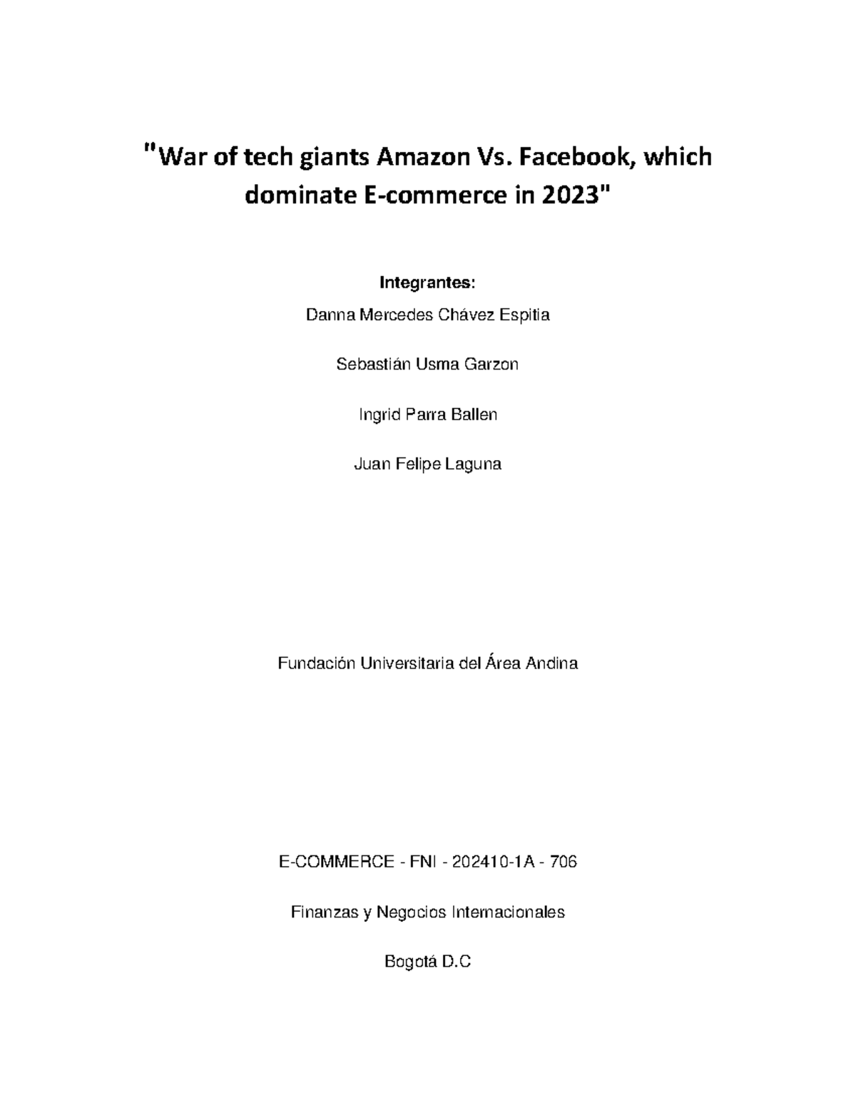 EJE 2 War of tech giants Amazon Vs. Facebook, which dominate E-commerce ...