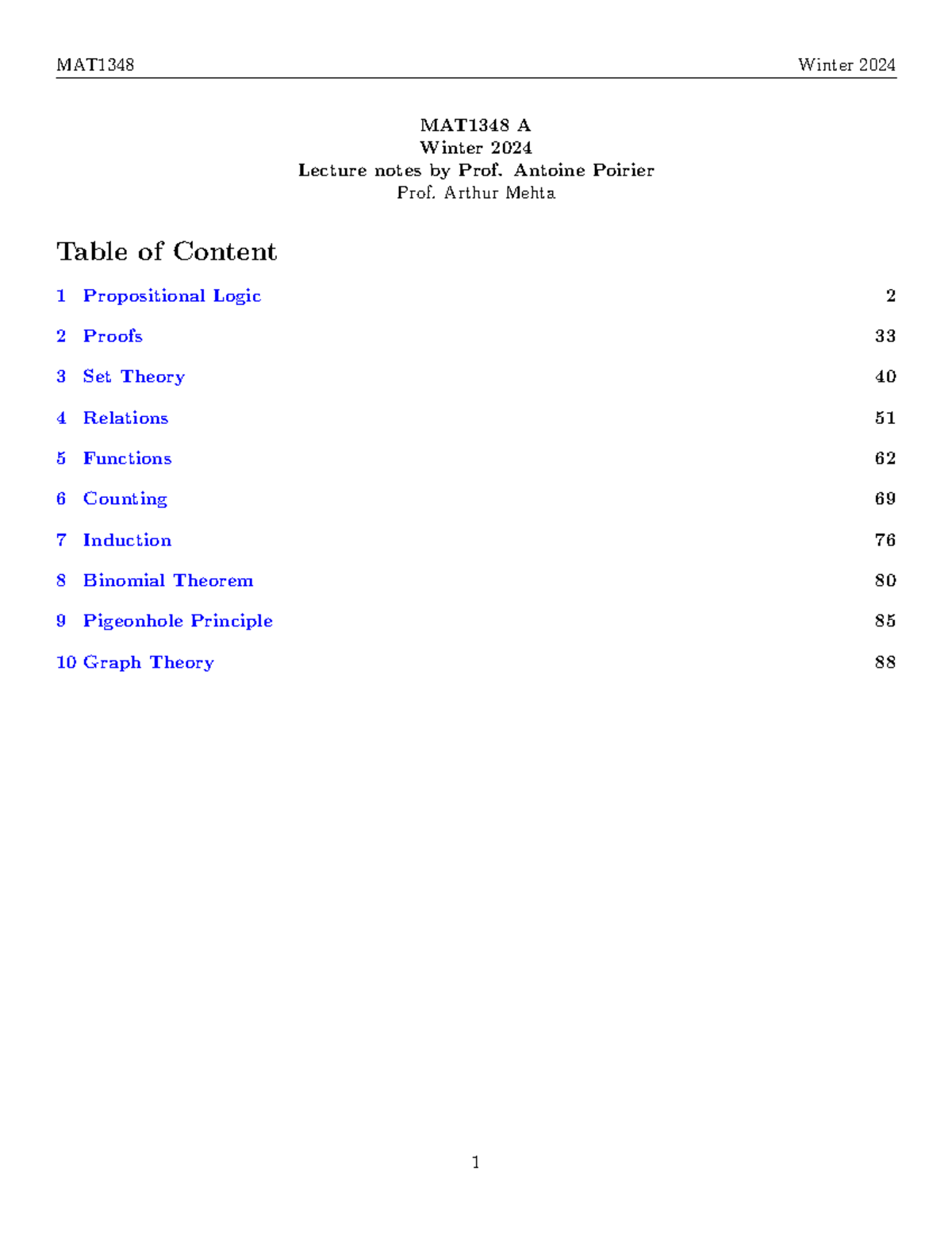 MAT1348 notes - All chapters of the course - MAT1348 A Winter 2024 ...