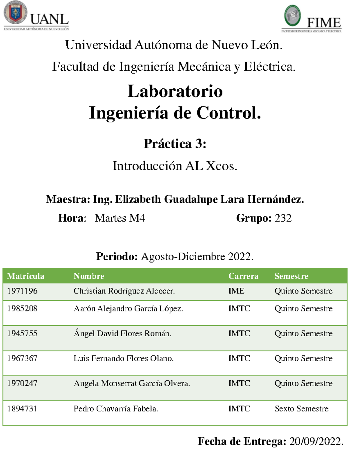 LAB IC P3 EQ2 232 A22 - Prácticas de laboratorio de ingeniería de control en digital ...