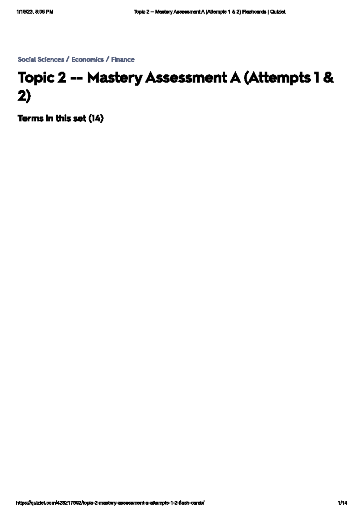 Topic 2 - Mastery Assessment A (Attempts 1 & 2) - Finance - Studocu