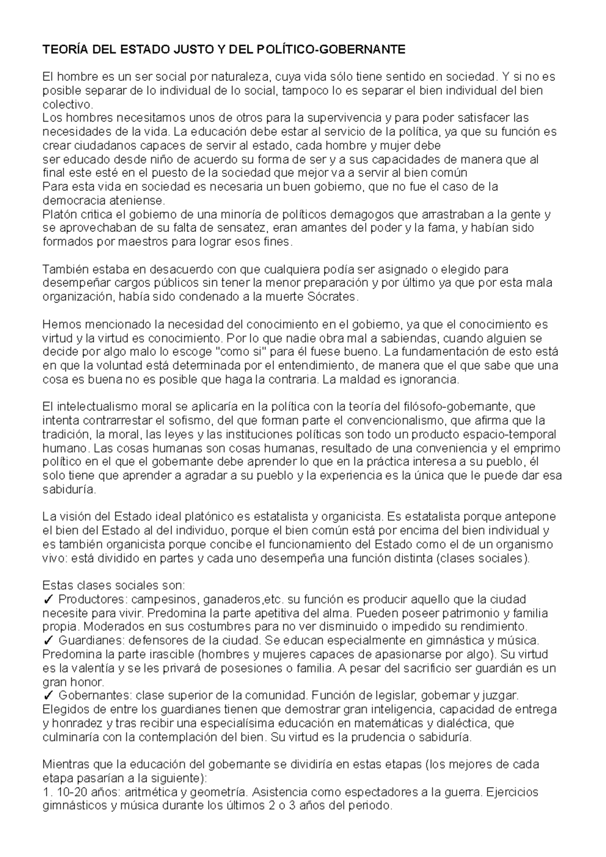 6teoríadelestadojustoydelfilosofogobernante - TEORÍA DEL ESTADO JUSTO Y ...