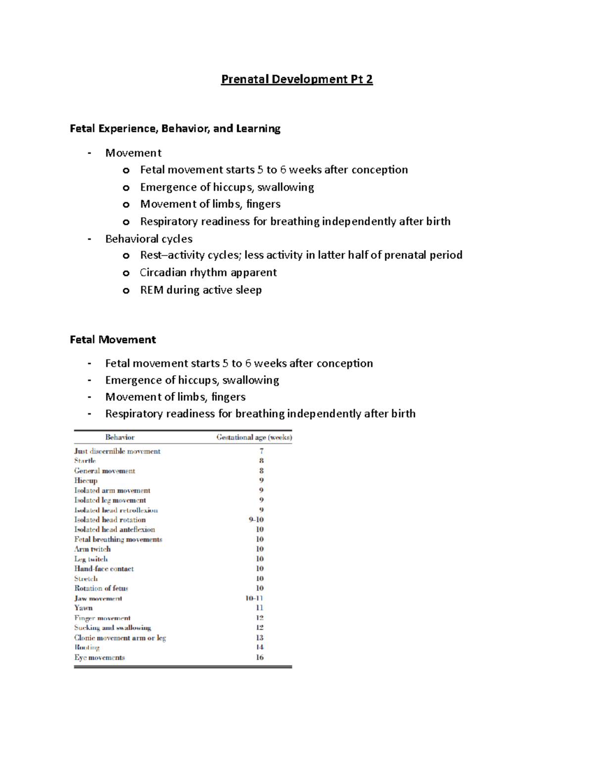 Prenatal Development Pt 2 - Grasping umbilical cord - Grasp reflex evident by 16 weeks of ...