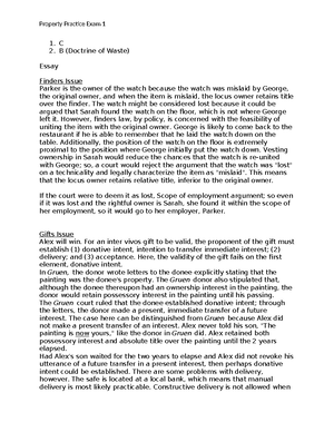Property Chapter 2 Practice Exam - Property – Chapter 2 Practice Exam C ...