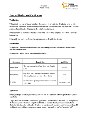 A2 IT Revision Notes - A LEVEL INFORMATION TECHNOLOGY REVISION NOTES ...