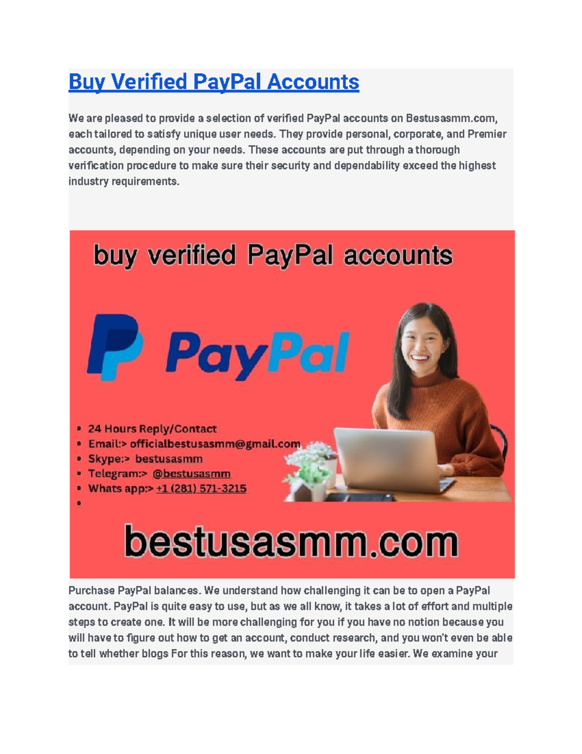 Buy Pay Pal Accounts - Summary Principles Of Accounting I (Financial ...