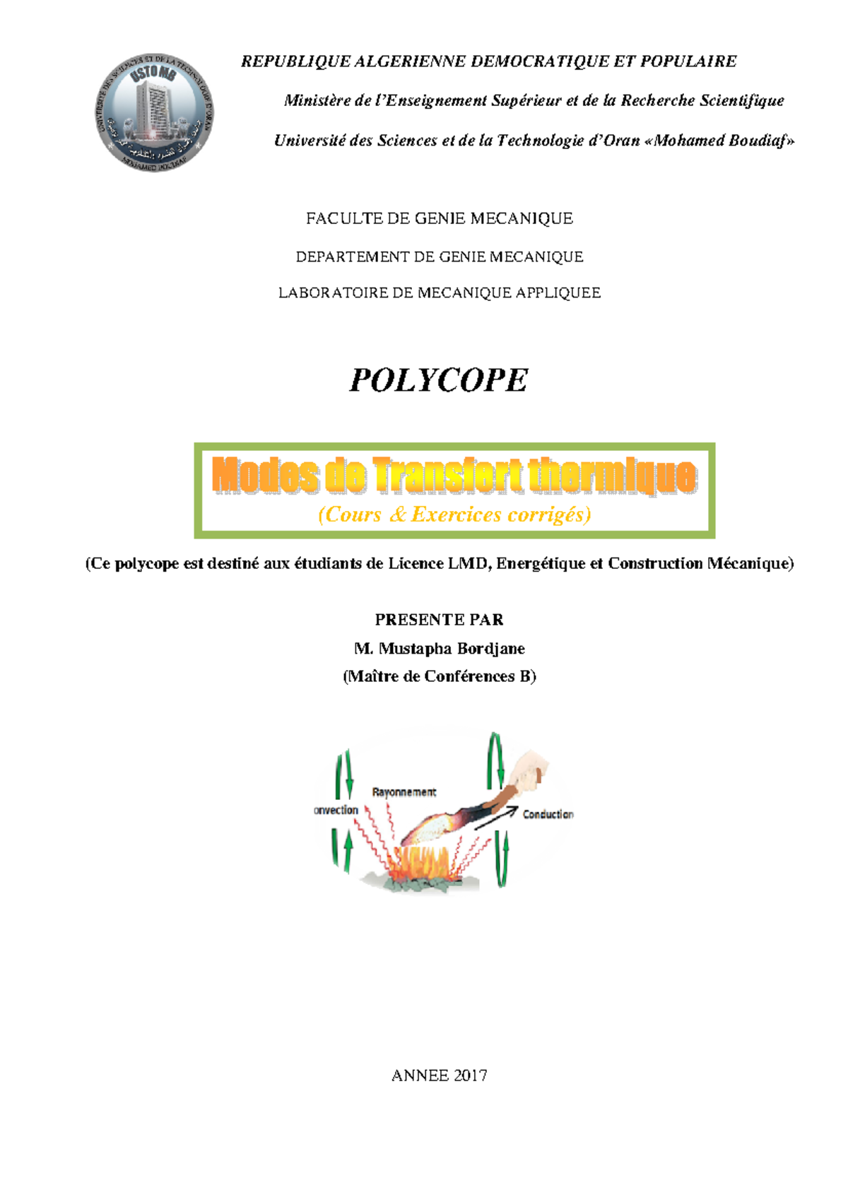 MTTH - ...... - REPUBLIQUE ALGERIENNE DEMOCRATIQUE ET POPULAIRE ...
