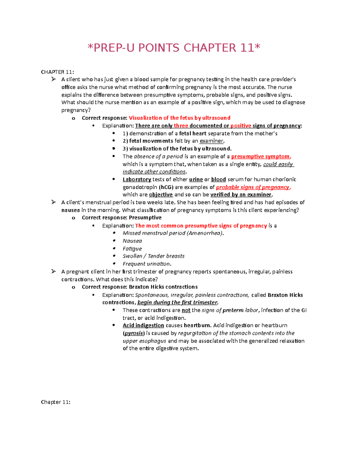 PREP-U Points Chapter 11 - PREP-U POINTS CHAPTER 11 CHAPTER 11: A ...