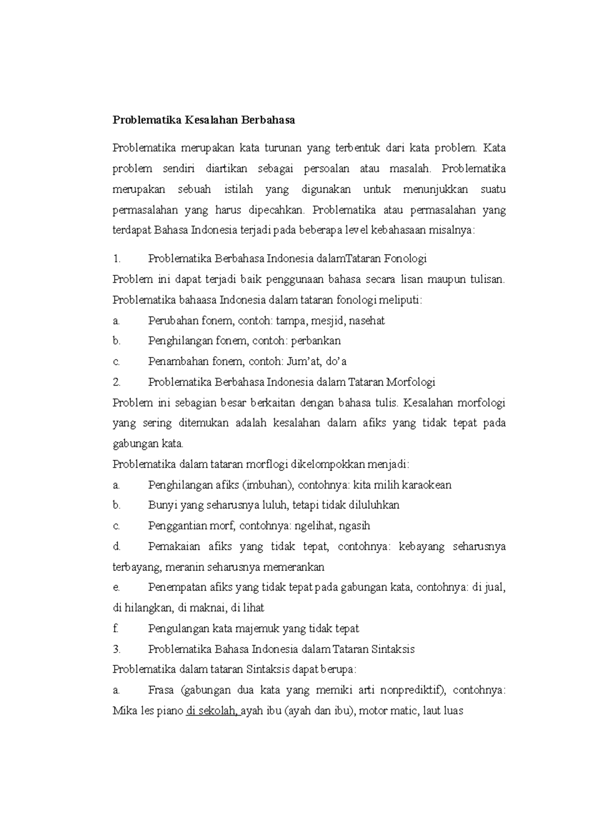 Problematika Kesalahan Berbahasa - Problematika Kesalahan Berbahasa ...