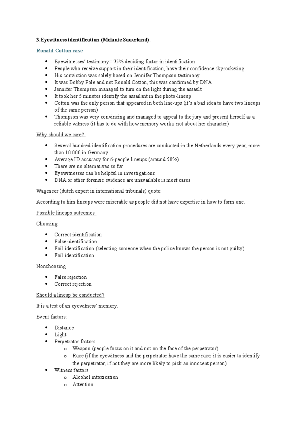 3.Eyewitness identification - 3 identification (Melanie Sauerland ...