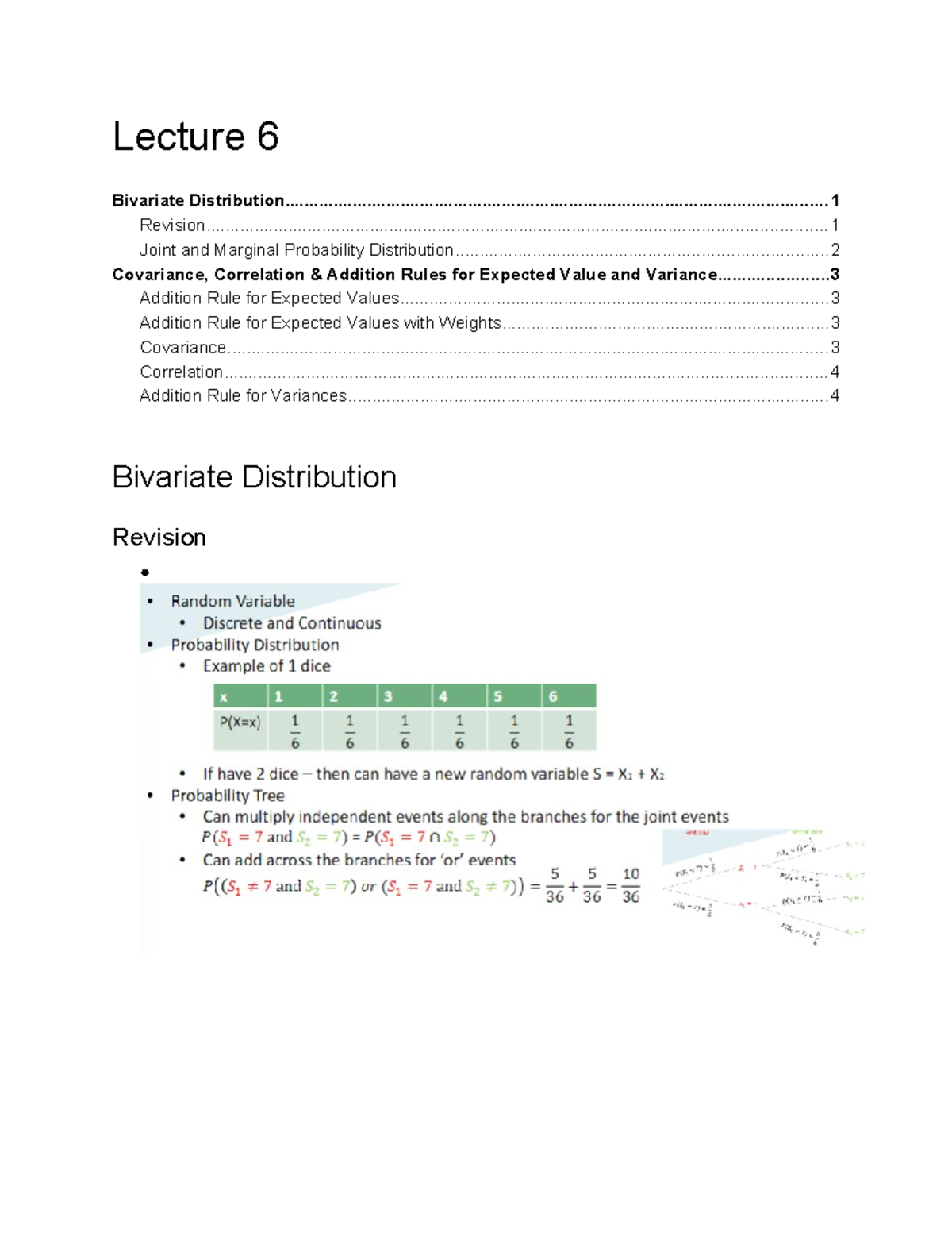 Lecture 6 - Bivariate - Studocu