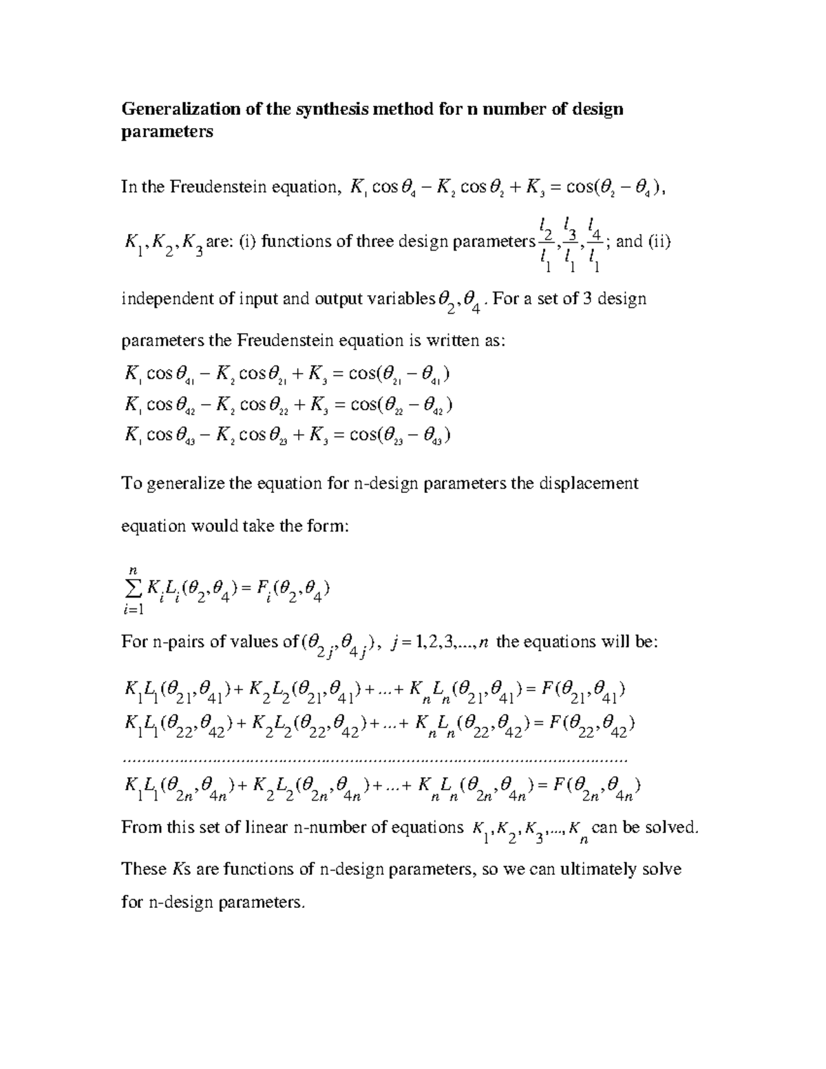 Robotics - Function generation 4 accuracy point - synthesis method ...