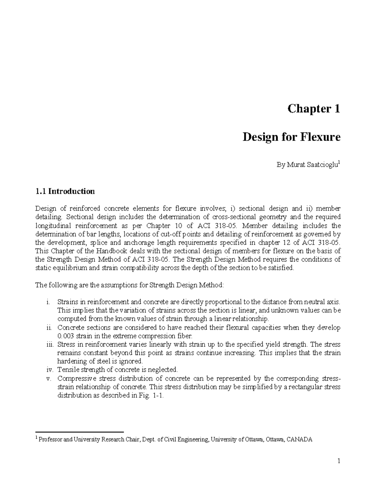 Chapter 1 - Flexure - SP-17 - 09-07 (1) - Chapter 1 Design for Flexure ...