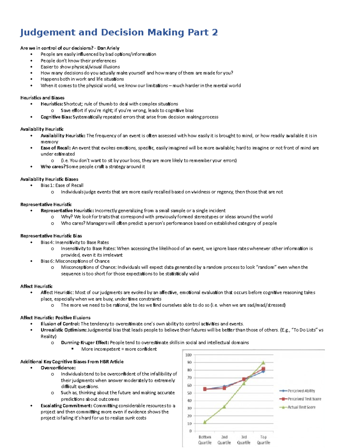 SMO310 - Judgement and Decision Making Part 2 - Judgement and Decision ...