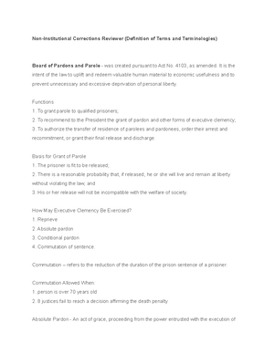 Correctional administration - CORRECTION ADMINISTRATION I. Basic ...