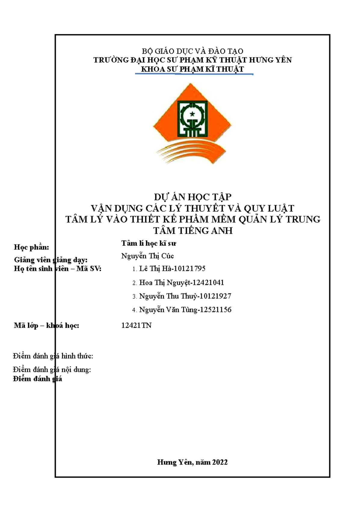 Tam LY - fdfsdf - BỘ GIÁO DỤC VÀ ĐÀO TẠO TRƯỜNG ĐẠI HỌC SƯ PHẠM KỸ ...