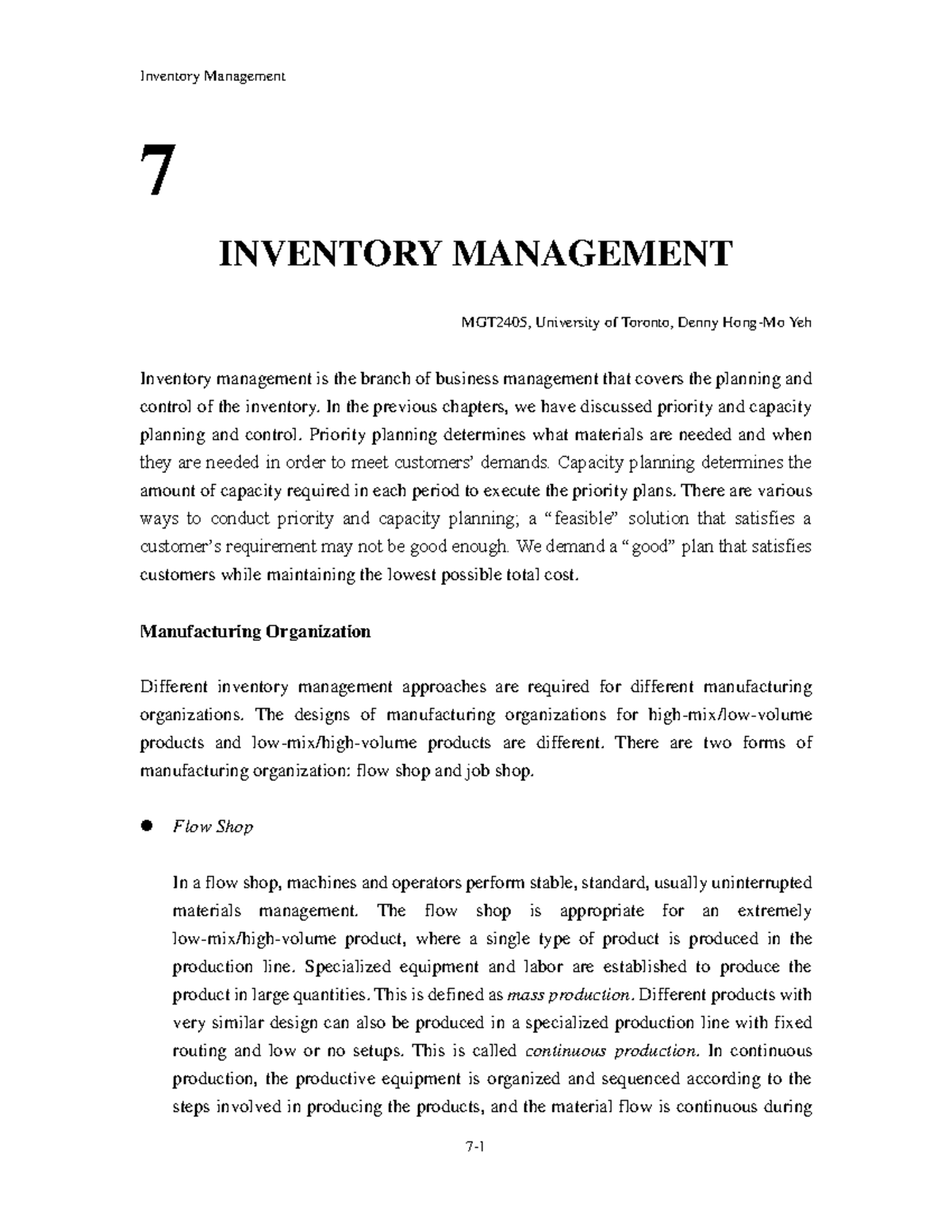 3. Inventory Management Author Lancer Systems - 7 INVENTORY MANAGEMENT ...