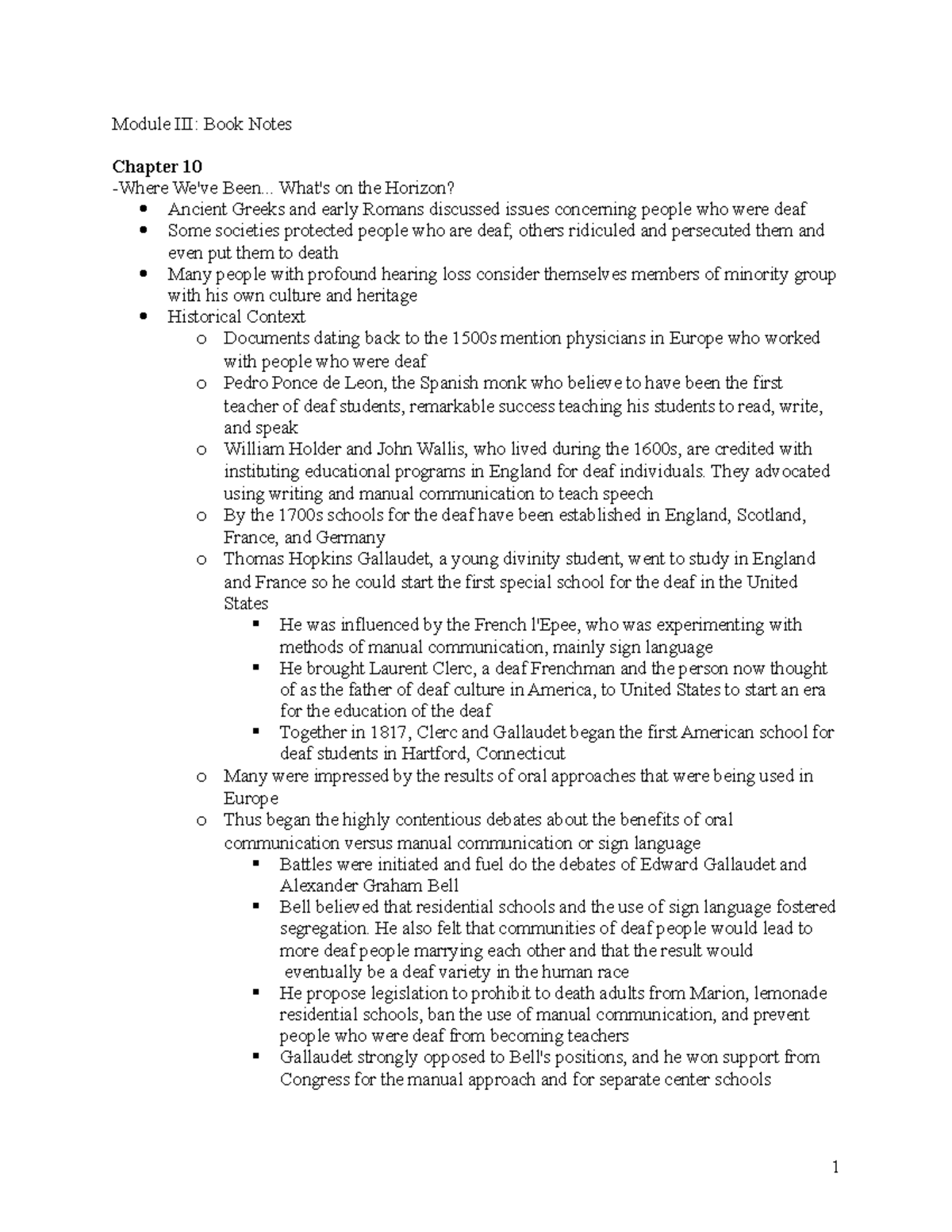 Module 3 Book Notes - Module III: Book Notes Chapter 10 -Where We've ...