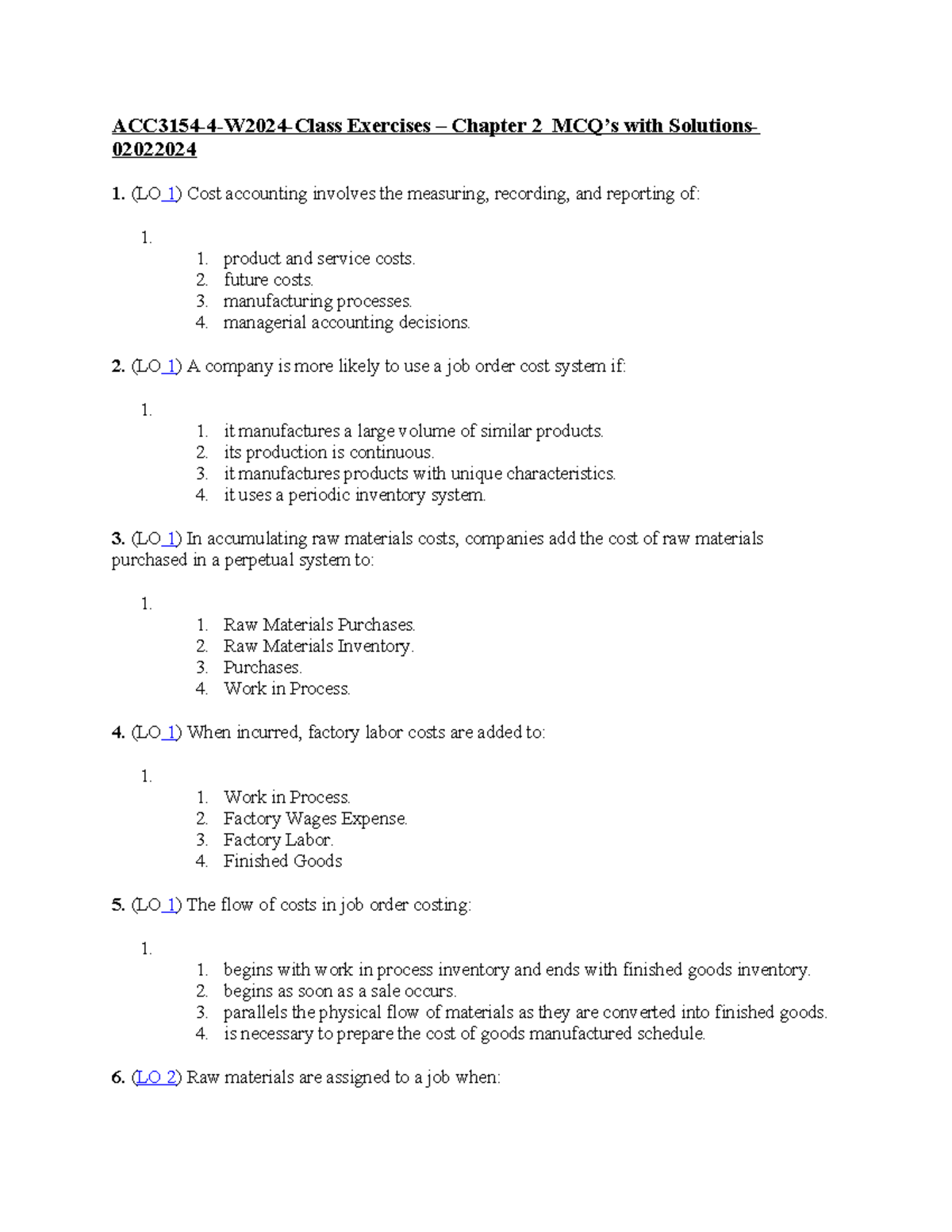 ACC3154-4-W2024-Class Exercises - Chapter 2 - MCQs with Solutions ...