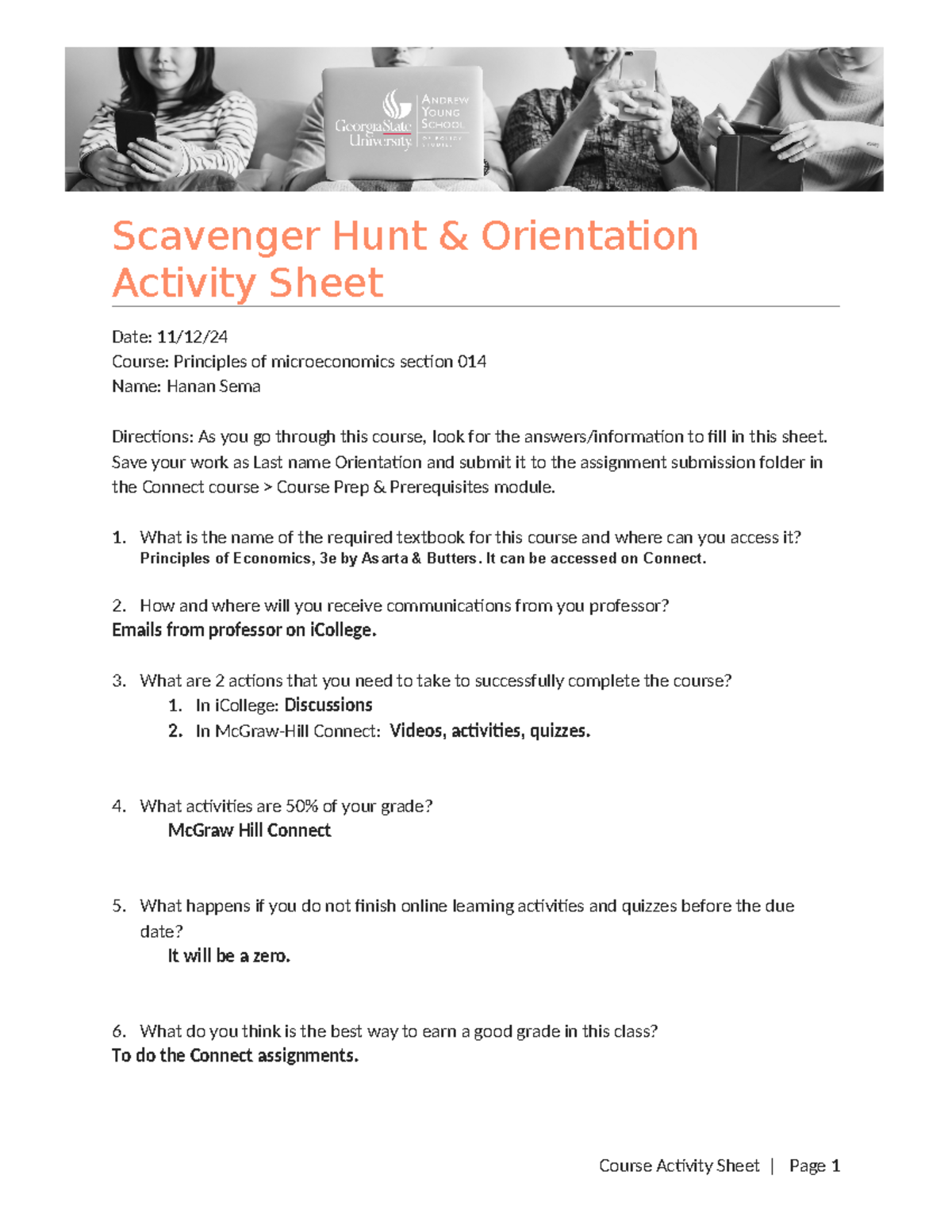 Scavenger Hunt Orientation Activity Sheet Fall 2021 - Scavenger Hunt ...