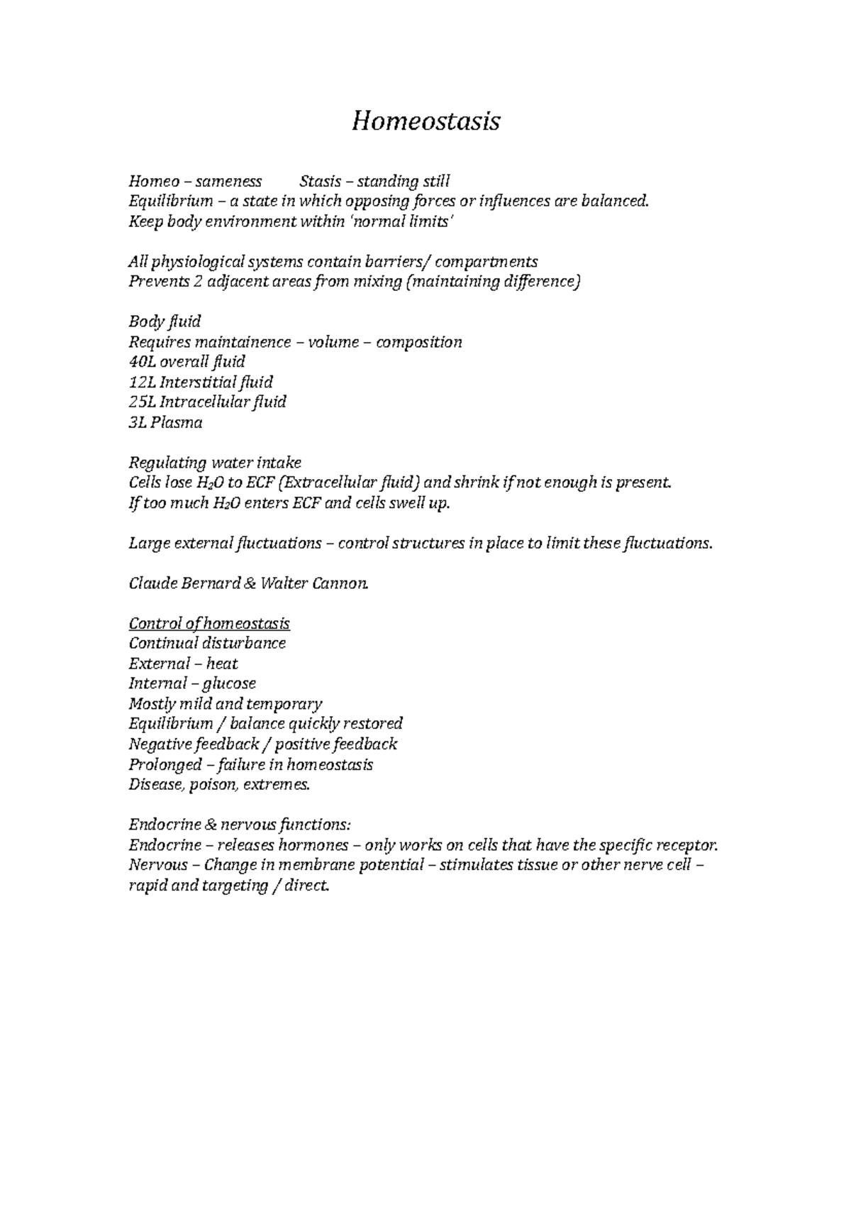HomeostasisHomeostasis - Homeostasis Homeo – sameness Stasis – standing ...