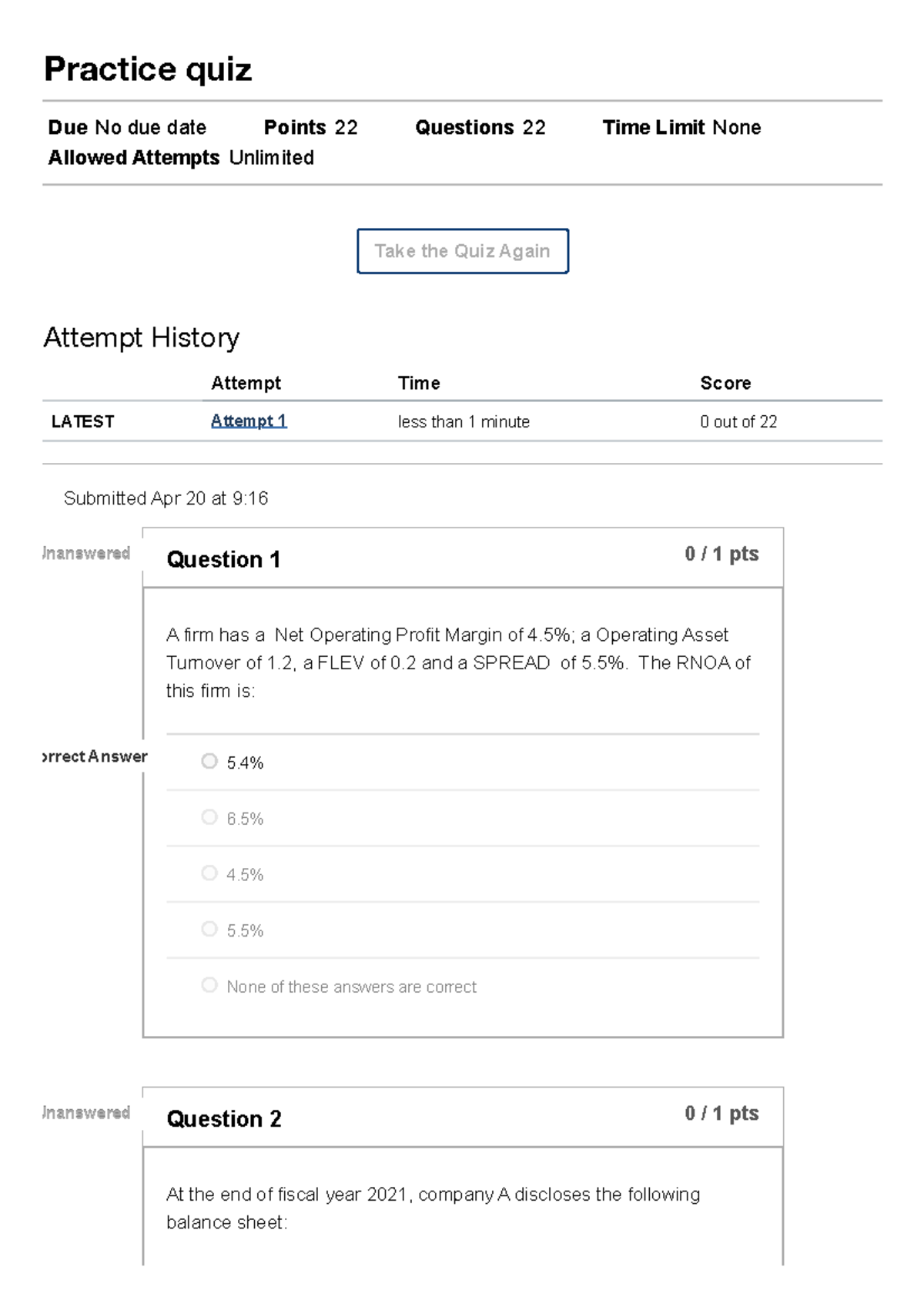 AFFS Practice MST - Practice quiz Due No due date Points 22 Questions 22 Time Limit None Allowed ...