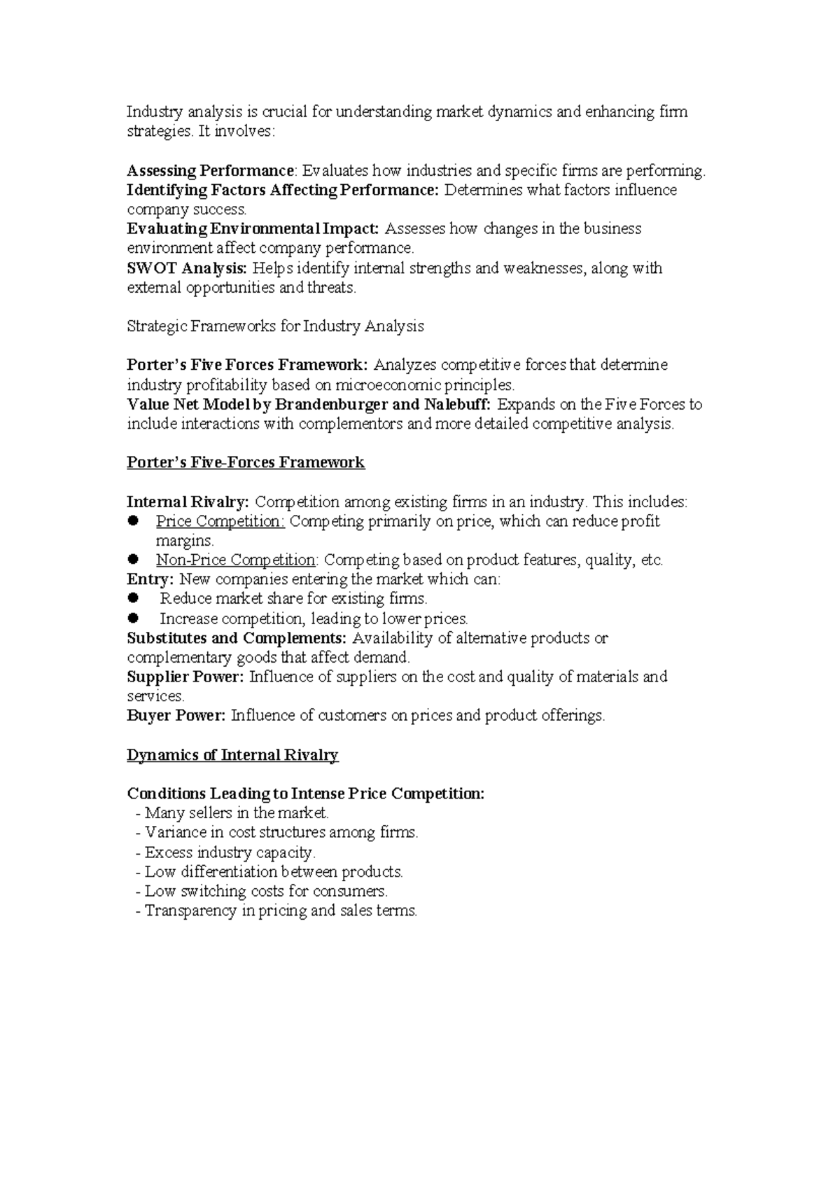 Eos Notes notes - Industry analysis is crucial for understanding market ...