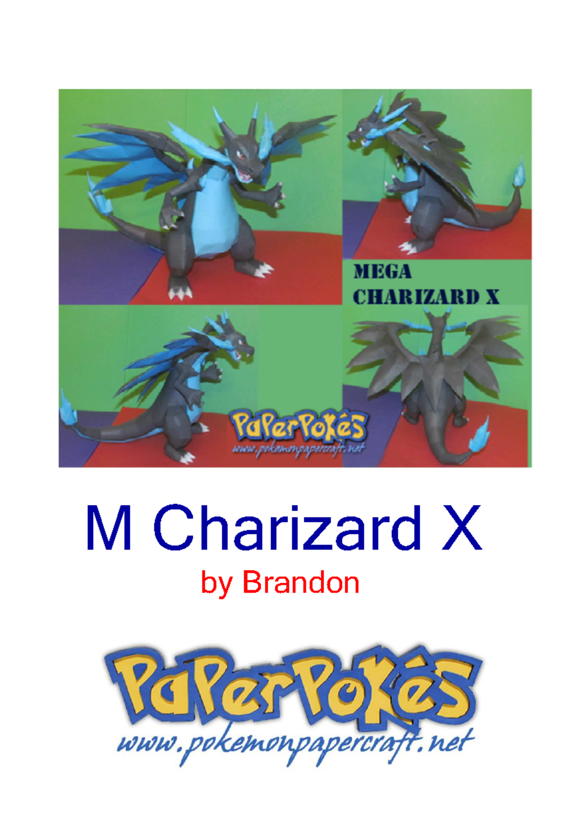 M Charizard X A4 Lined - copia - M Charizard X by Brandon Left Horns 78 ...