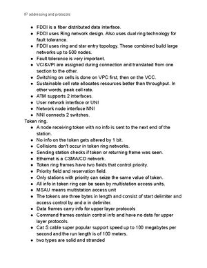 College notes 10 - Wide area networks. - IP addressing and protocols I ...