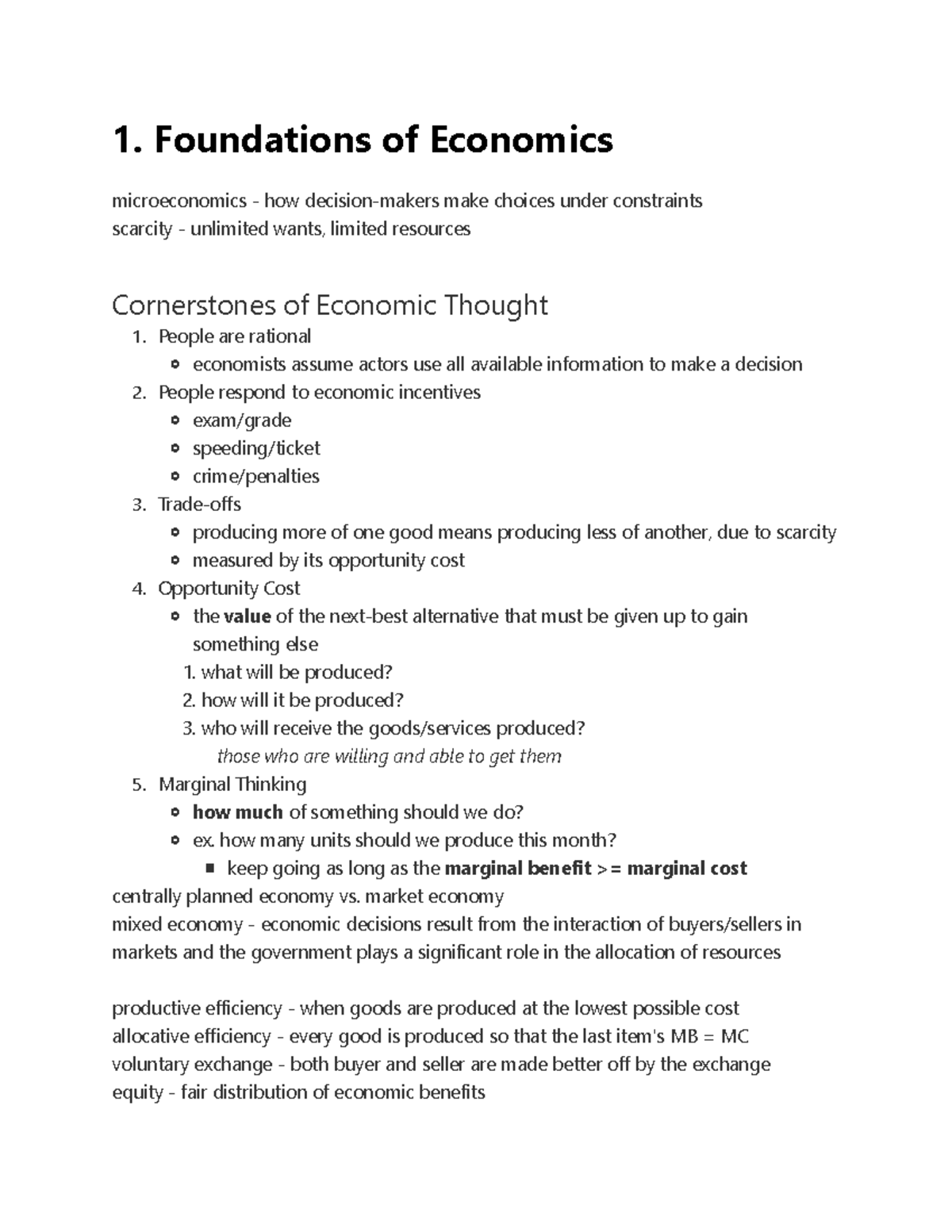 1. Foundations of Economics - 1. Foundations of Economics ...
