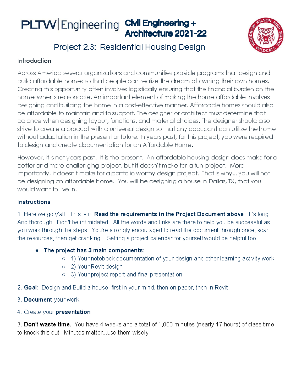 CEA:%20Project%202 - Instructions - Civil Engineering + Architecture ...