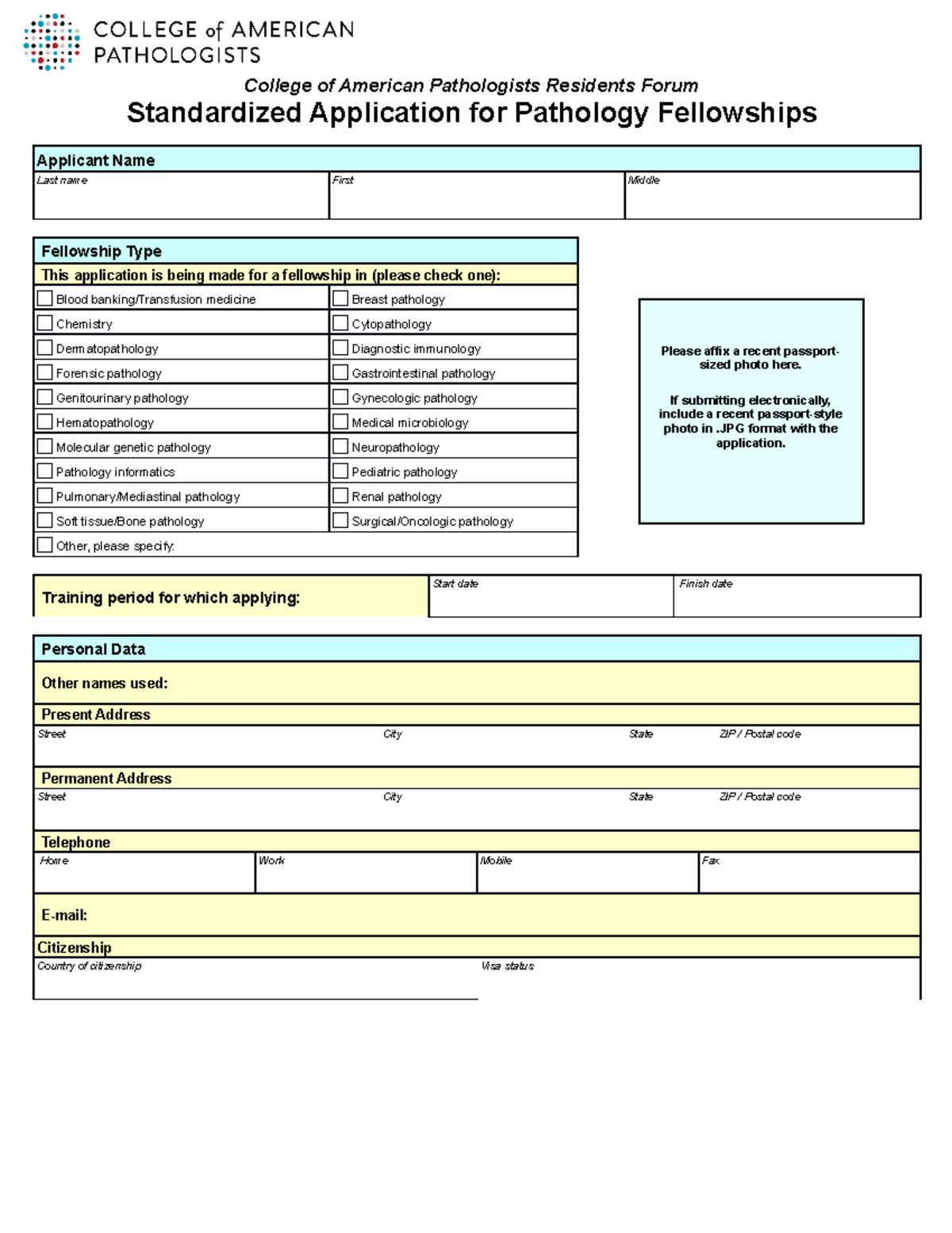 CAP with Supplemental - College of American Pathologists Residents ...