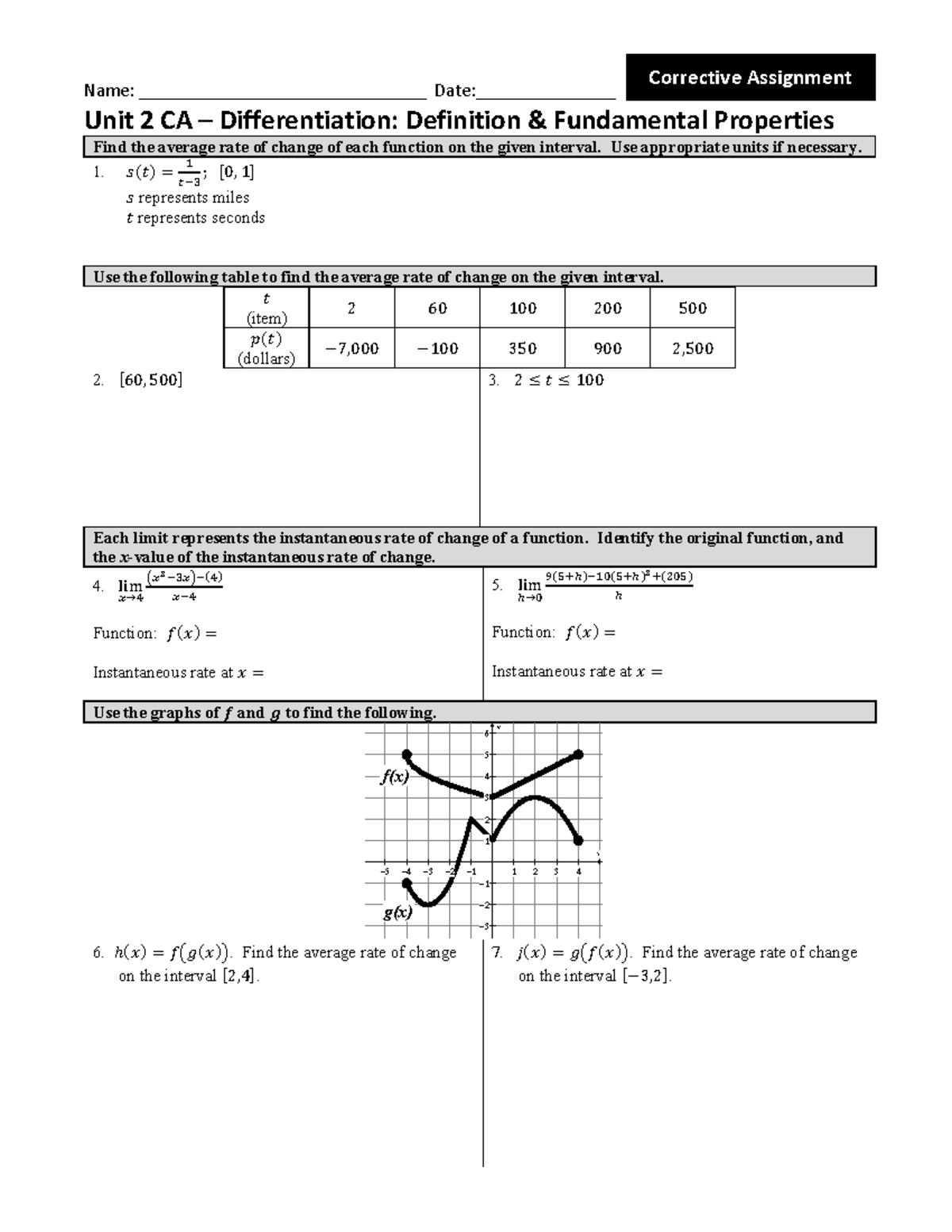 Unit 2 Practice - Name: _______________________________ Date:_______________ Unit 2 CA – - Studocu