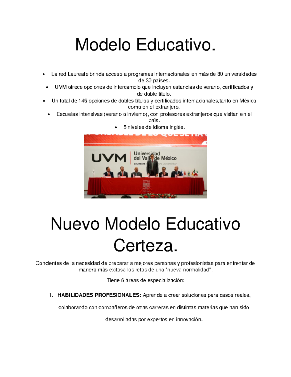 Modelo Educativo - actividad - Modelo Educativo. La red Laureate brinda ...