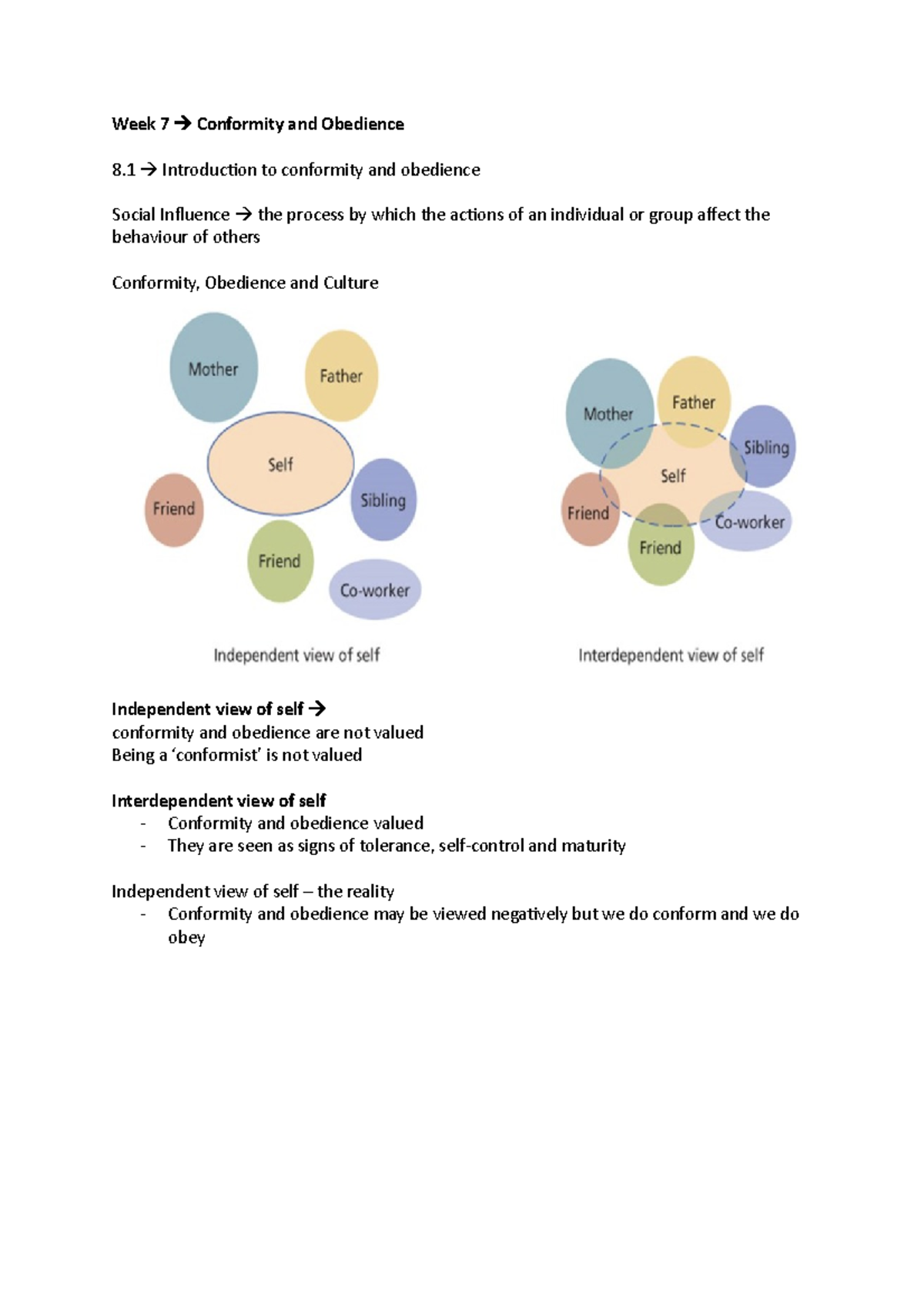 Conformity and obedience - Studocu