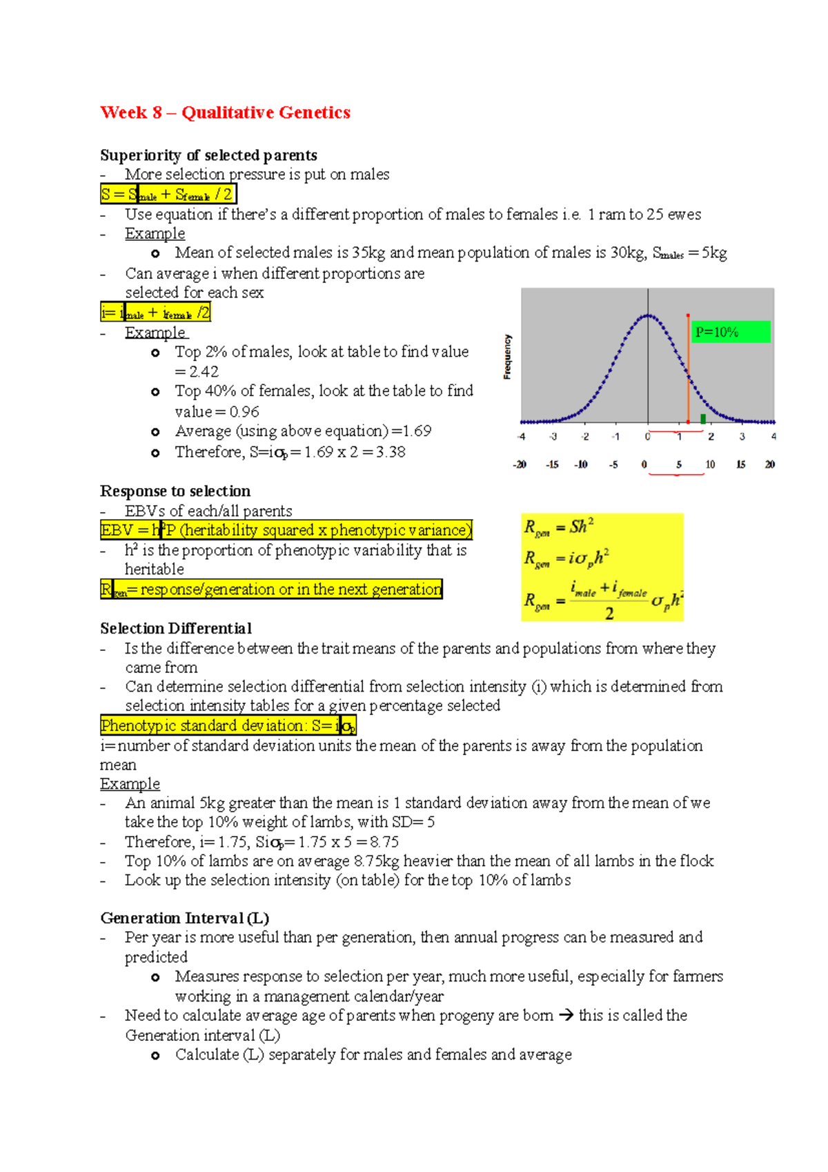 Week 8 – Qualitative Genetics - Week 8 – Qualitative Genetics ...