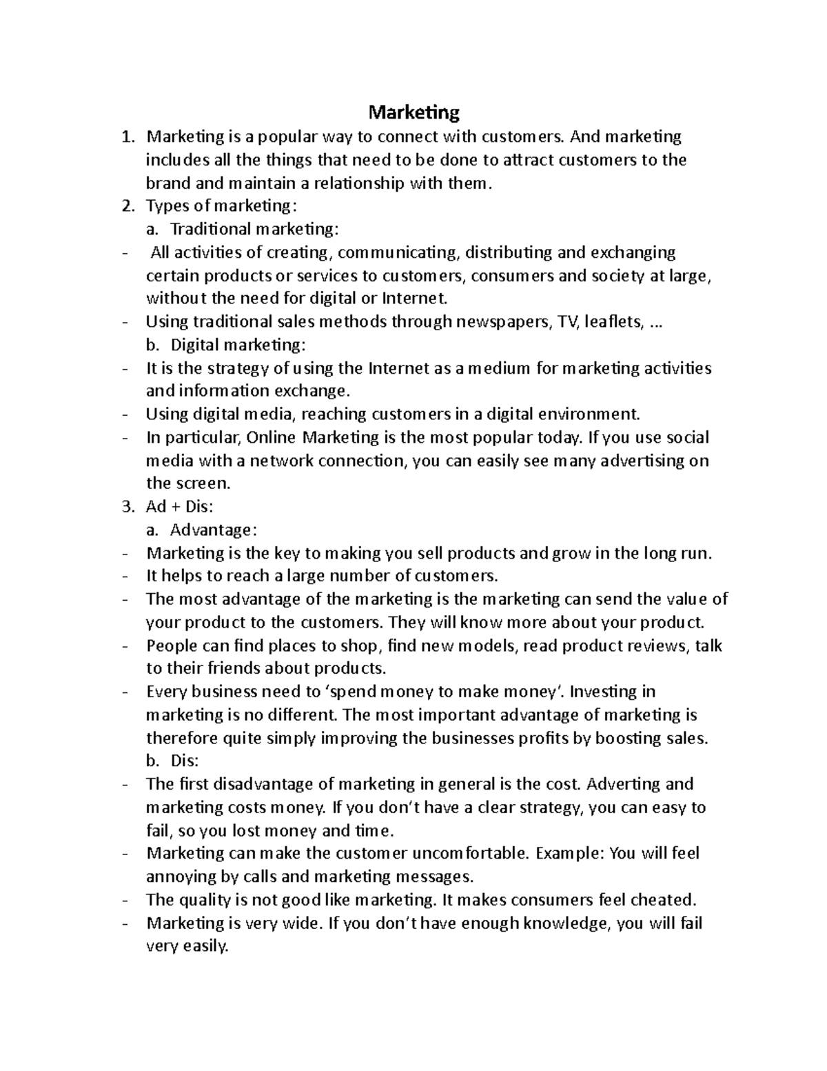 Marketing speaking: Marketing is a popular way to connect with ...