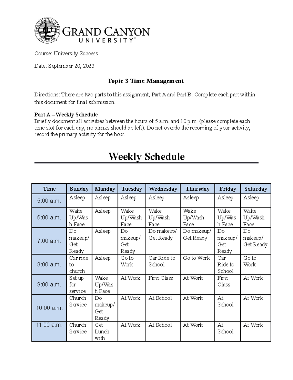 UNV-103-RS-T3 Time Management - Course: University Success Date ...
