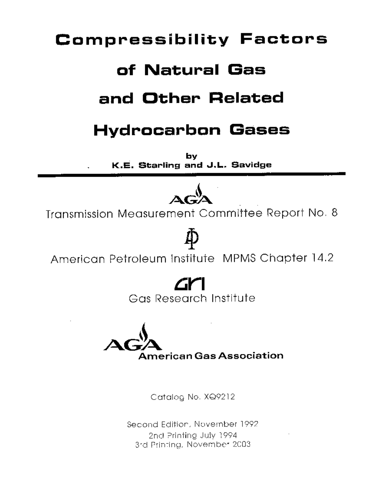 AGA 8 compressibility factors of natural gas® - Tecnologia del gas ...