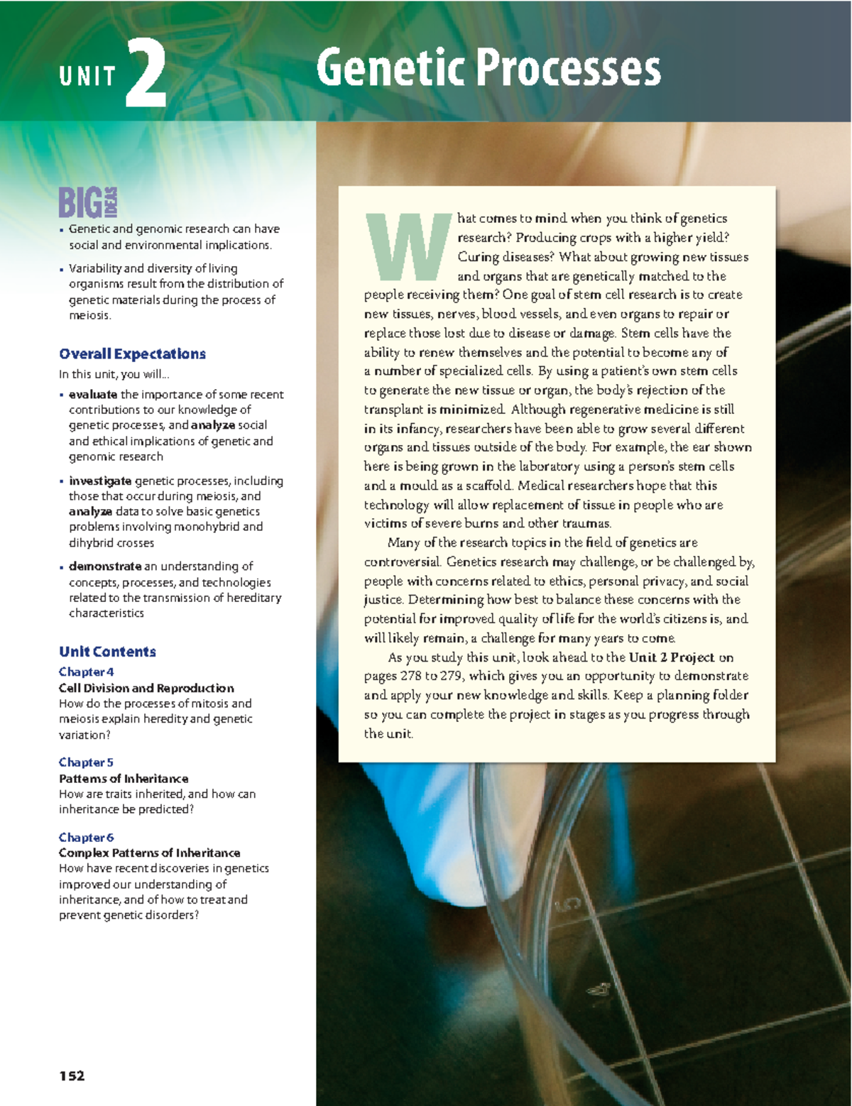 Chapter 4 Nelson Grade 11 Biology UNIT Genetic Processes 2 W Hat 