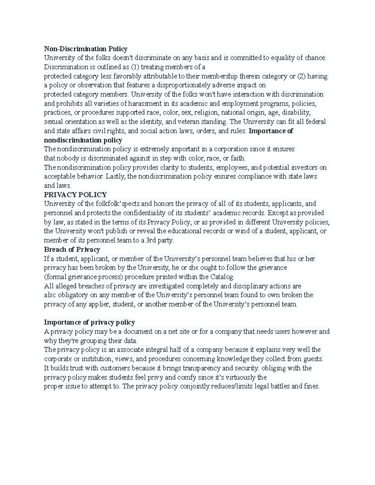 Edited final journal 2 - Non-Discrimination Policy University of the ...